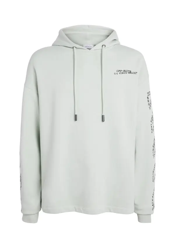 Off-White Arrows Diagonal Hoodie - Green