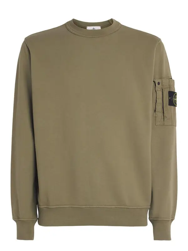Stone Island Cotton Compass Sweatshirt - Green