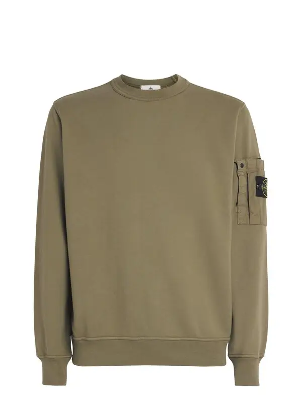 Stone Island Cotton Compass Sweatshirt - Green
