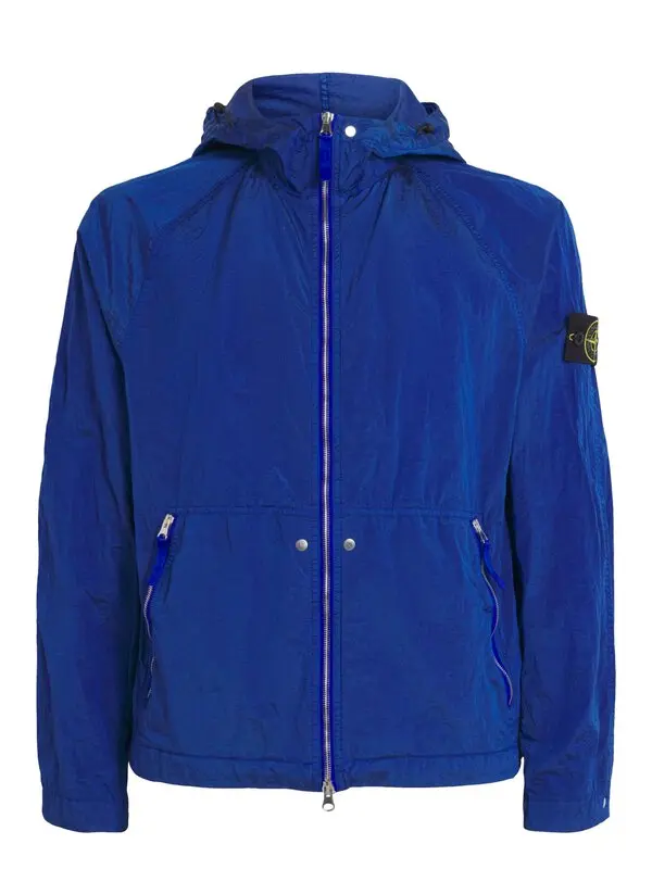 Stone Island Short Hooded Parka - Blue