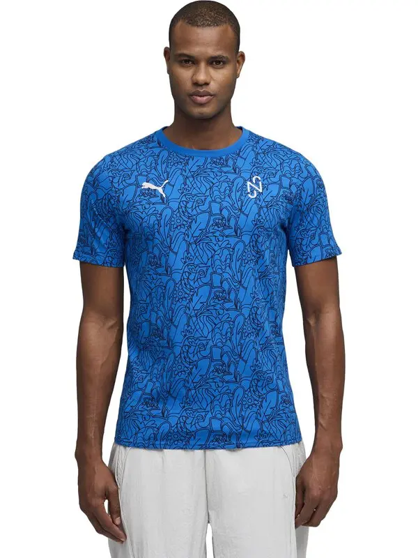 PUMA Neymar Jr Brazil Passion Patterned Soccer T-shirt - Blue