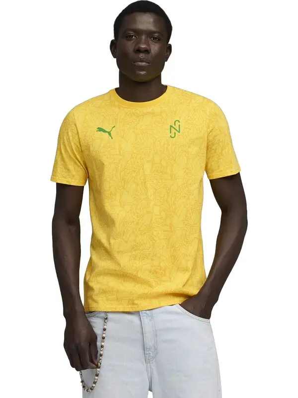 PUMA Neymar Jr Brazil Passion Patterned Soccer T-shirt - Yellow