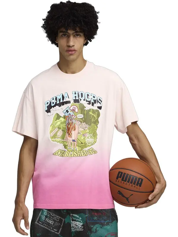 PUMA Around The World Basketball T-shirt - Pink