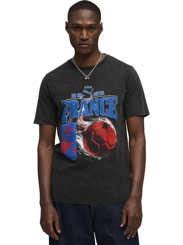PUMA Soccer Nations 90s Fanwear Graphic T-shirt - Black
