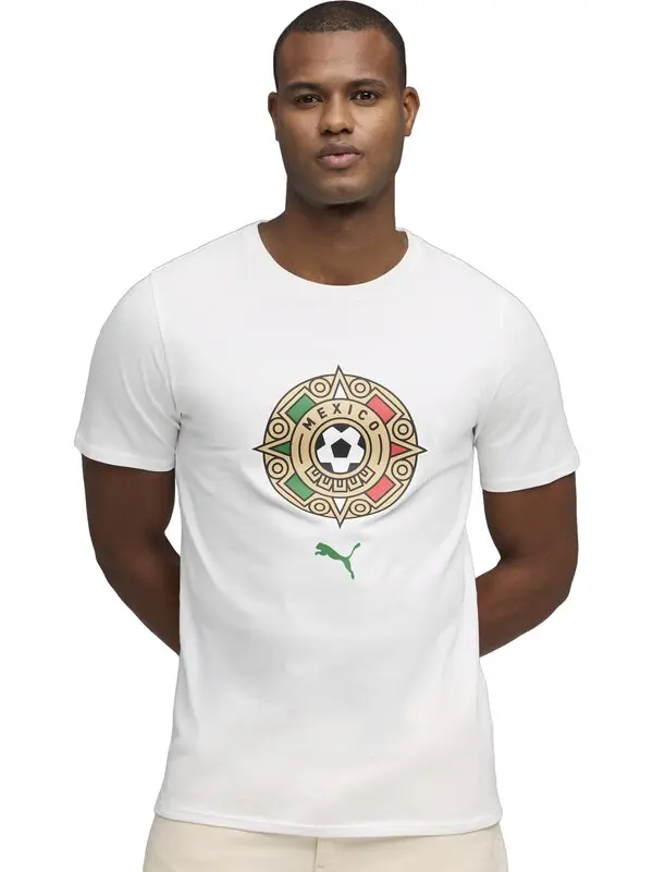 PUMA Mexico Soccer Fanwear Graphic T-shirt - White