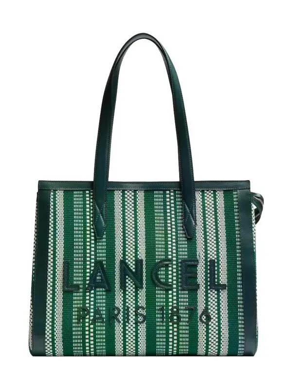 LANCEL Striped Tote Bag - Green