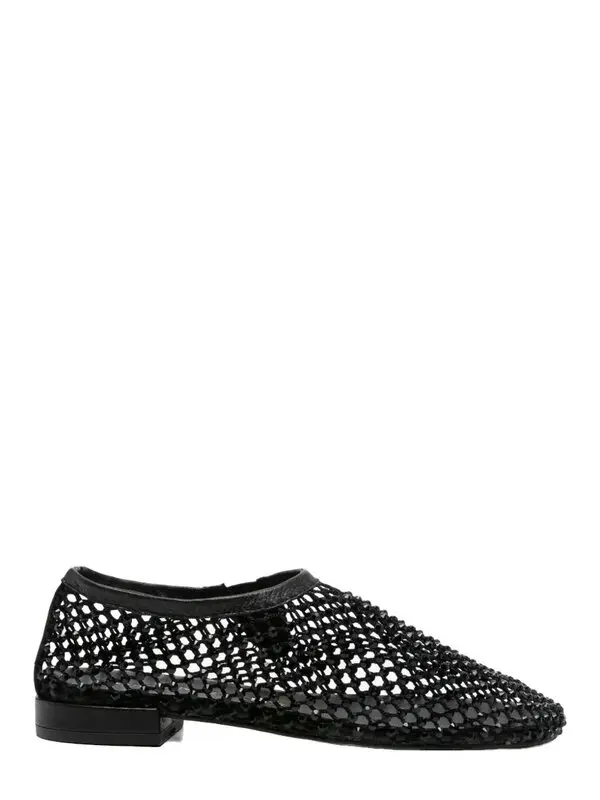 PEDRO MIRALLES Zucaina Crystal-embellished Mesh Pumps - Black