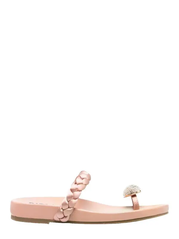 BIBI LOU Balne Braided Crystal-embellished Sandals - Pink