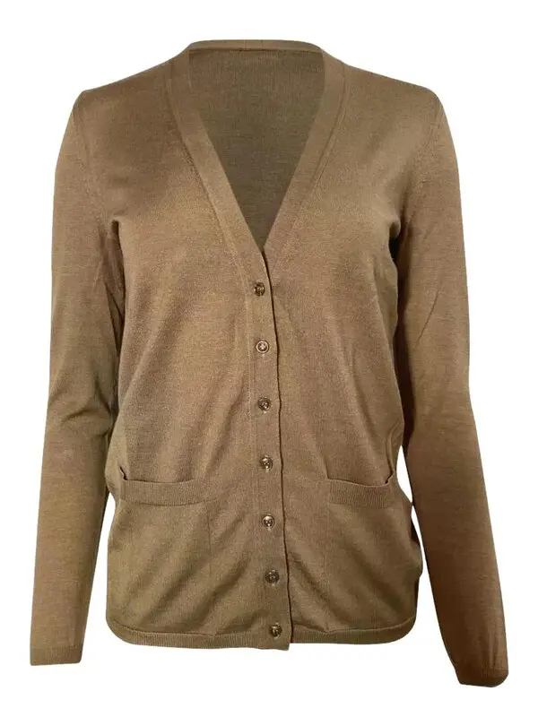 Saint Laurent V-neck Cardigan - Brown