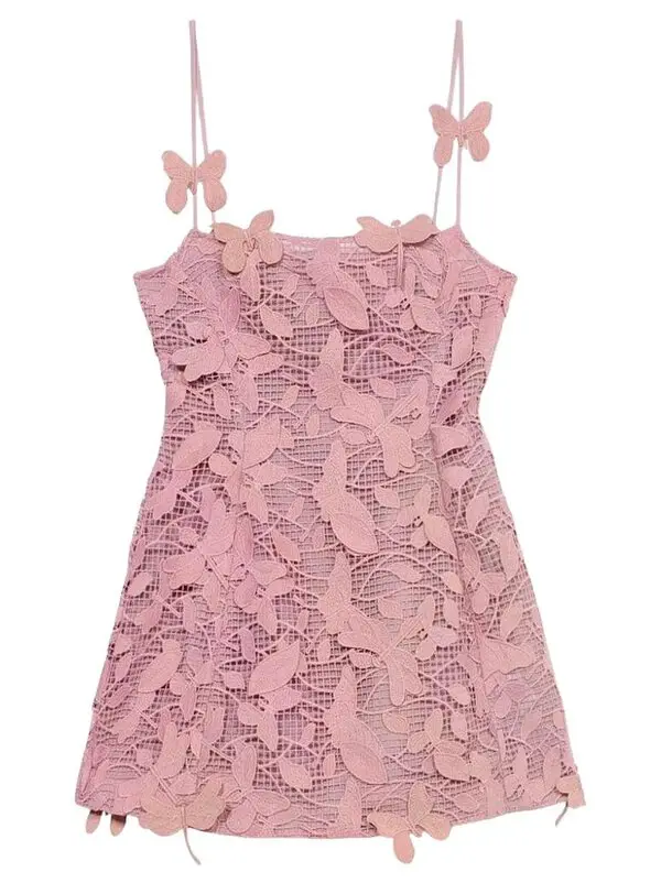 Blumarine Butterfly-appliqué Mini Dress - Pink