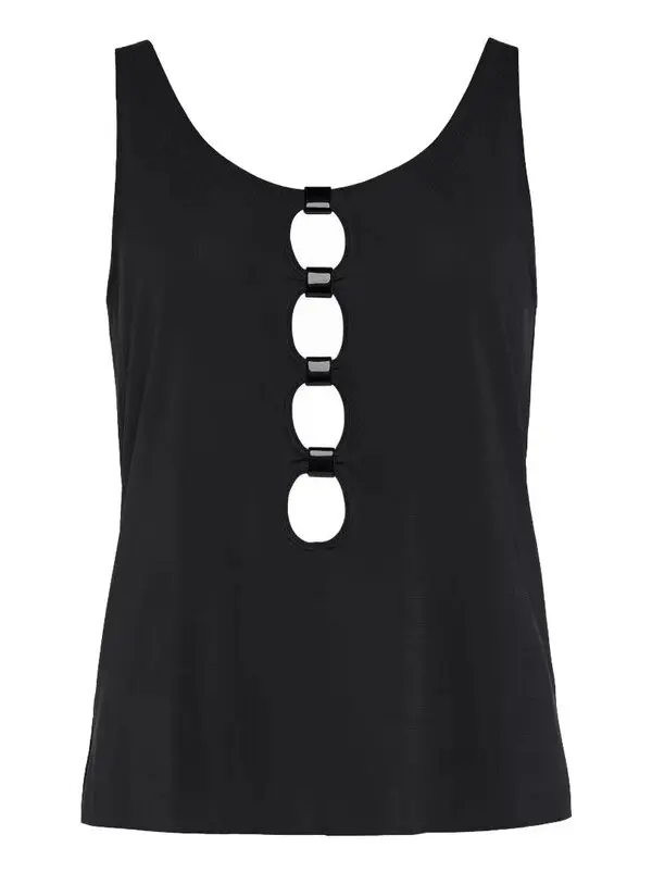 ERES Curl Cutout Top - Black