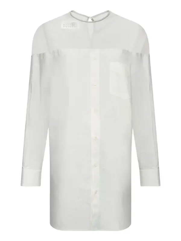 MAISON MARGIELA High-cut Cuffed Cotton Shirt - White