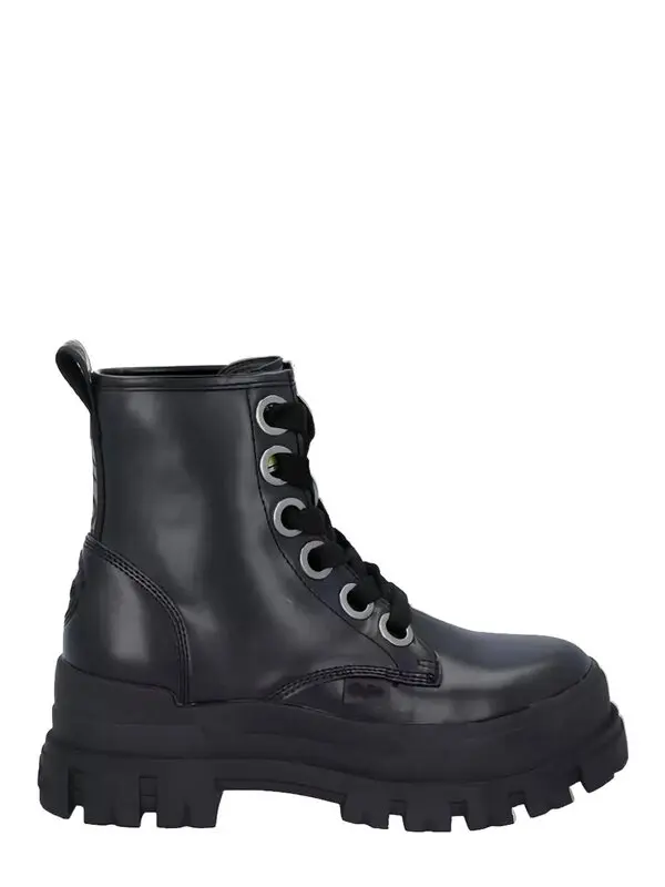 BUFFALO Eyelet Combat Boots - Black