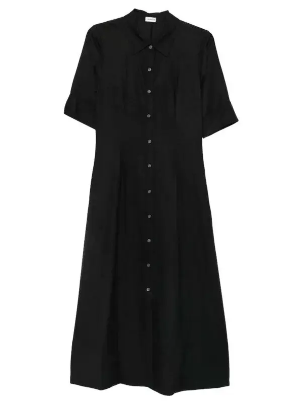 Simkhai Buttoned Midi Shirt Dress - Black