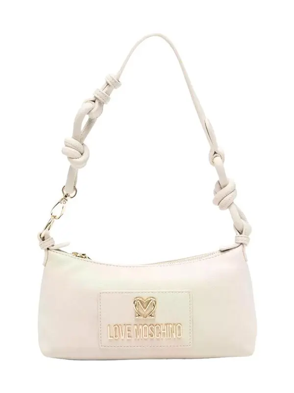 Moschino Logo-plaque Shoulder Bag - Neutrals
