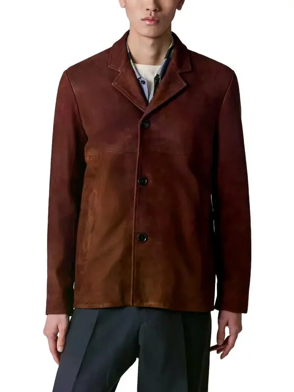 Paul Smith Suede Buttoned Jacket - Brown