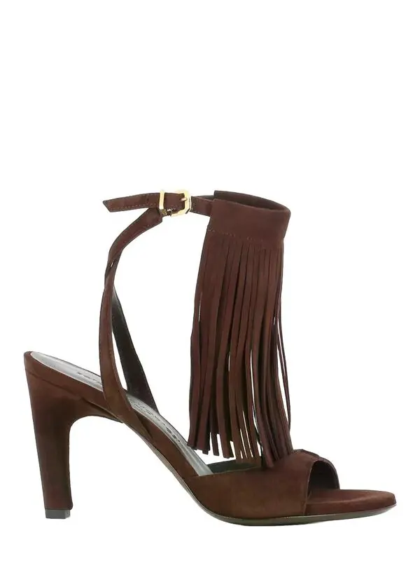 SERGIO LEVANTESI Fringe Sandals - Brown