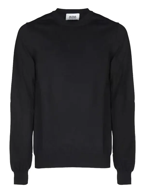 Alpha Studio Crew-neck Sweatshirt - Black