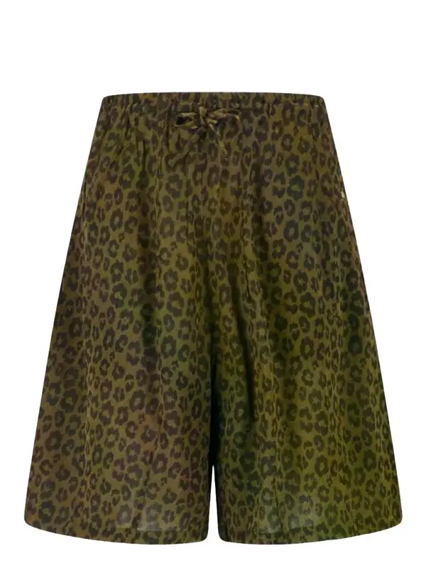 Needles Leopard Print Shorts - Brown