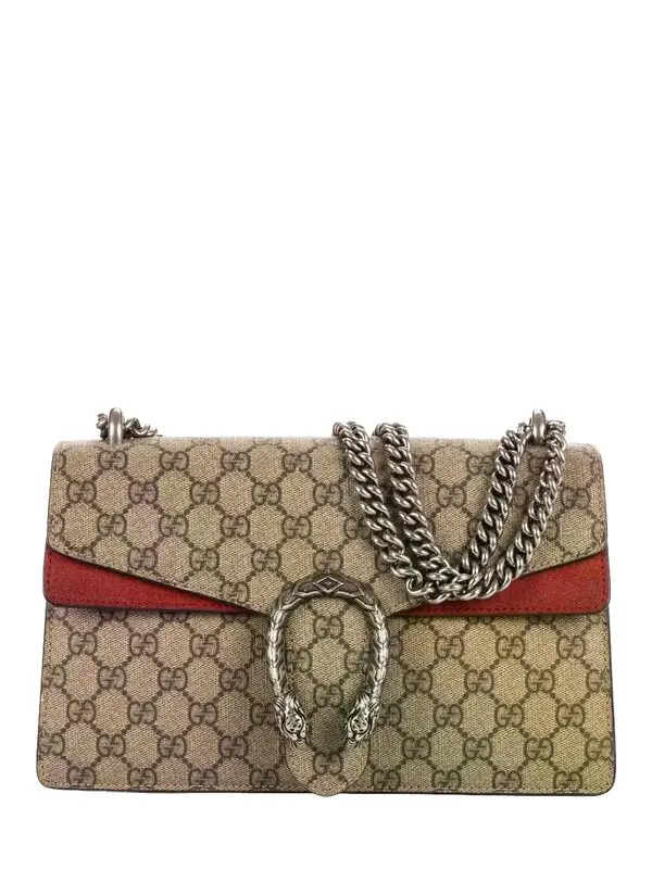 Gucci Gg Supreme Dionysus Shoulder Bag - Neutrals