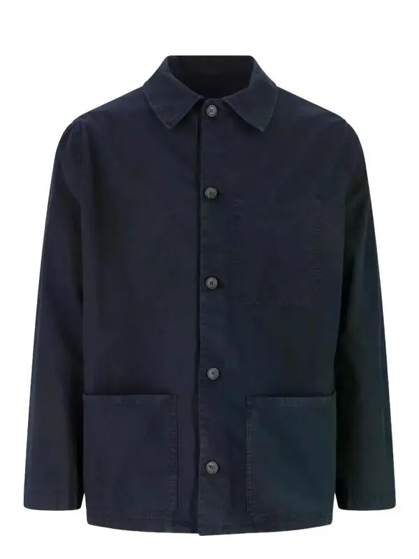 WHITE SAND Button-up Shirt Jacket - Blue