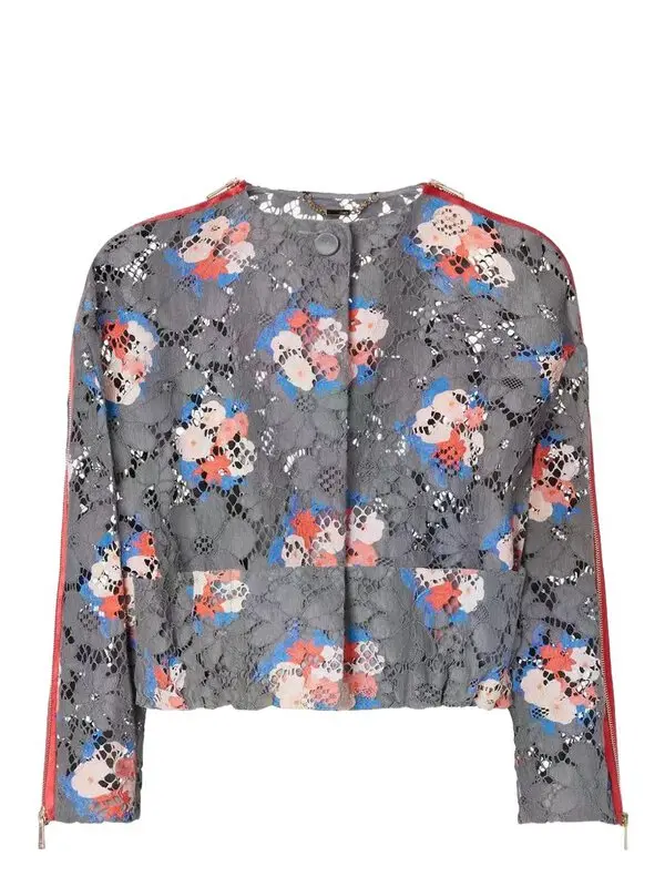 Fendi Printed Lace Jacket - Grey