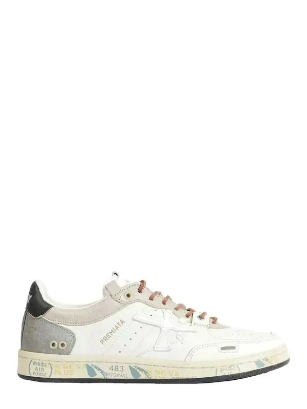 Premiata Bskt Clay Leather Sneakers - Neutrals