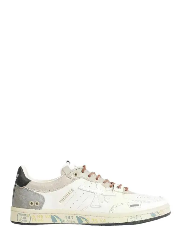 Premiata Bskt Clay Leather Sneakers - Neutrals
