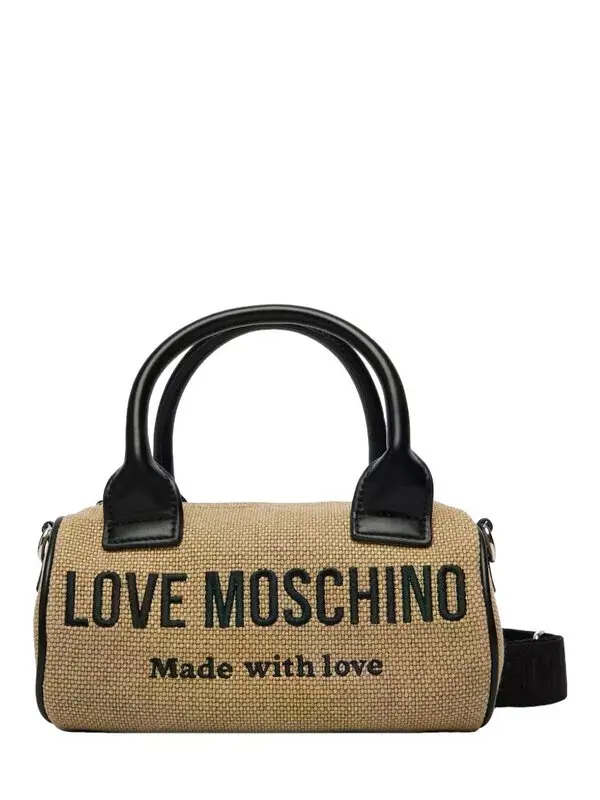 Moschino Logo-detail Top Handle Tote Bag - Neutrals
