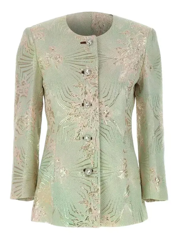 JACQUES Floral-jacquard Jacket - Green