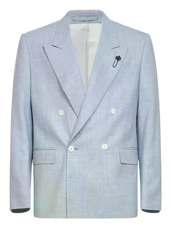 LARDINI Double-breasted Blazer - Blue