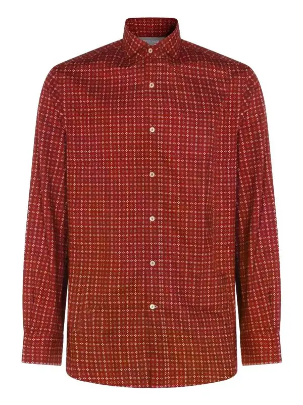 Brunello Cucinelli Patterned Shirt - Red