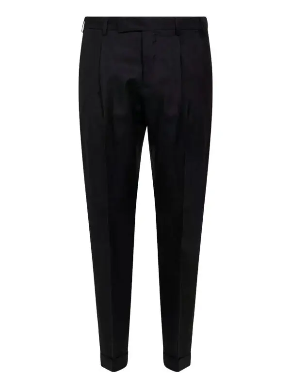 PT TORINO Pleated Trousers - Black