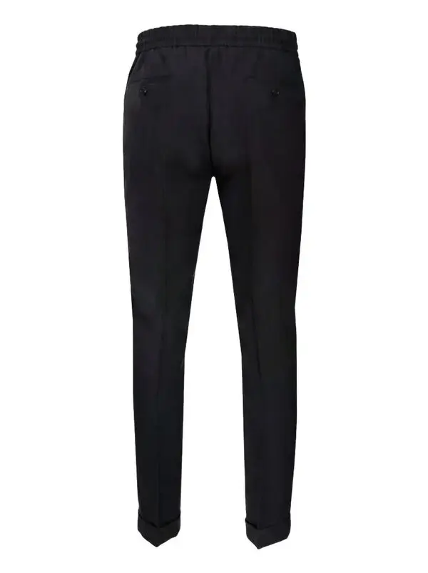 Paul Smith Drawcord Turn-up Trousers - Blue