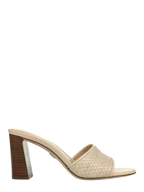 Veronica Beard Galessa Woven Block-heel Sandals - Neutrals