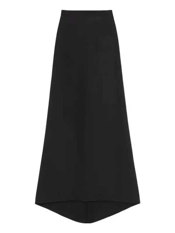 Valentino Garavani Cady Couture Asymmetric Long Skirt - Black