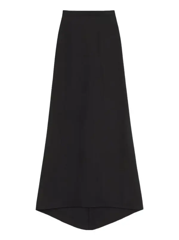 Valentino Garavani Cady Couture Asymmetric Long Skirt - Black