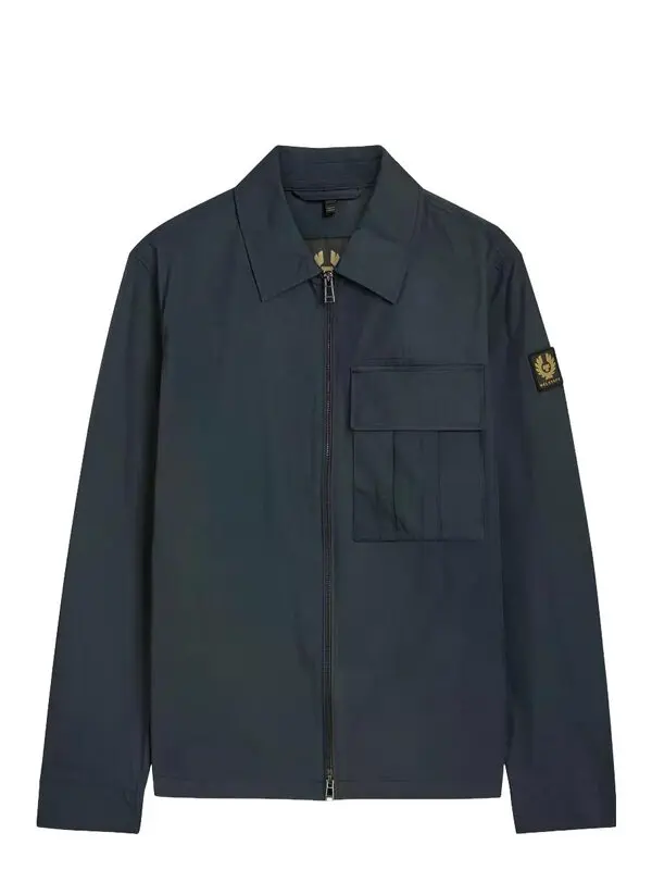 Belstaff Logo-patch Shirt Jacket - Blue