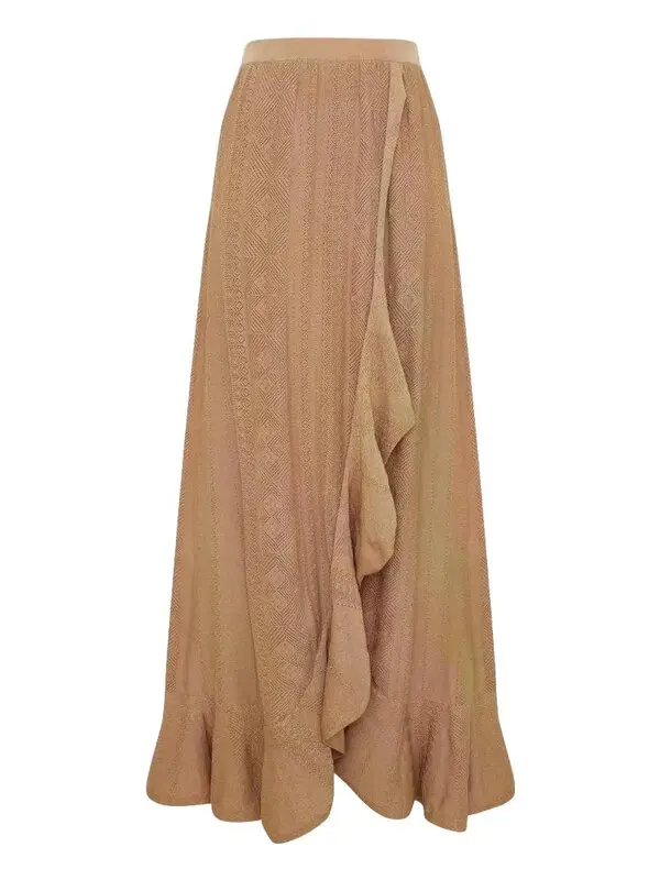 Zimmermann Aster Pointelle-knit Skirt - Neutrals