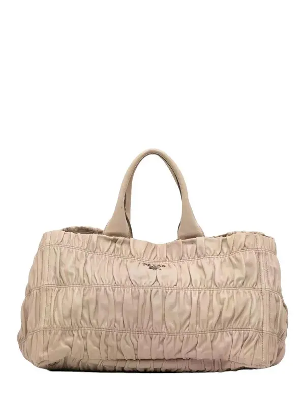 Prada Nappa Gaufre Handbag - Brown