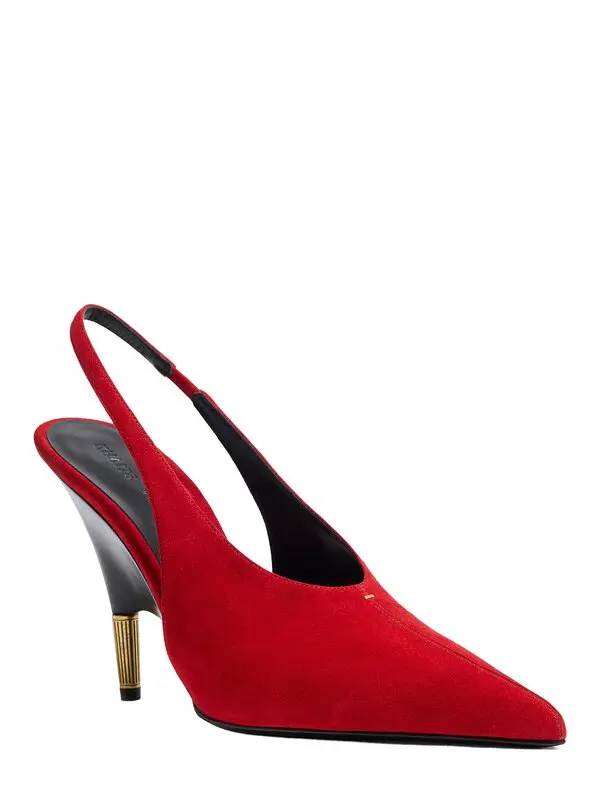 Khaite Bella 100 Slingback Pumps - Red