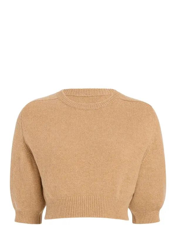 Khaite Lorelai Cropped Sweater - Neutral