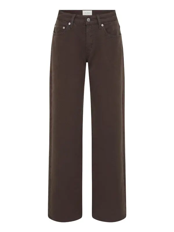 ST. AGNI 90s Straight-leg Cotton-canvas Jeans - Dark Grey