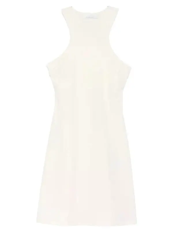 Patrizia Pepe Crew Neck Sleeveless Mini Dress - Neutrals