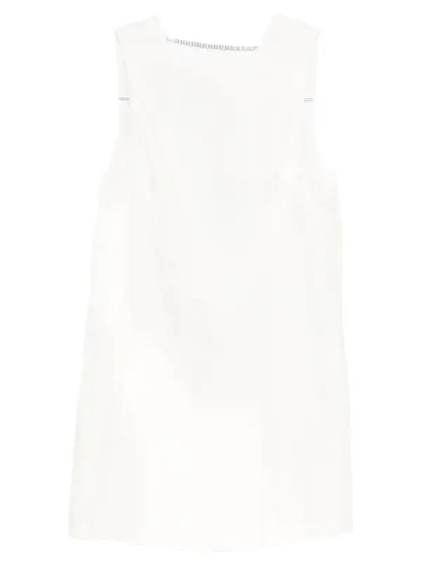 Patrizia Pepe Chain-detail Mini Dress - White