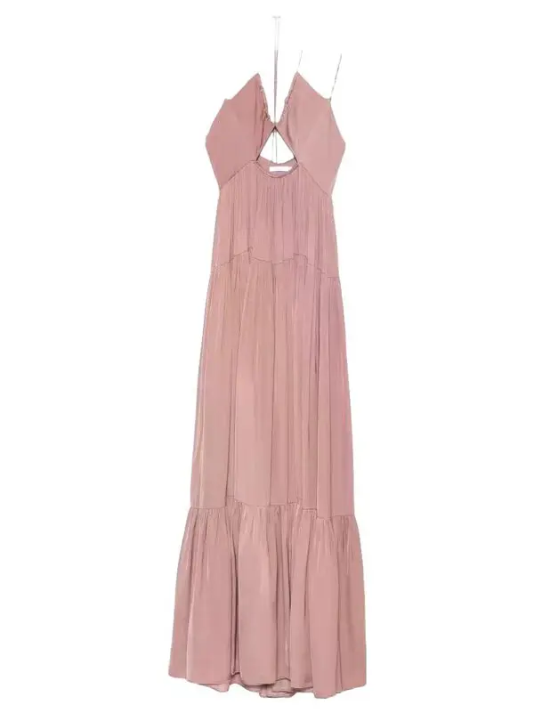 Patrizia Pepe Cut-out Detail Maxi Dress - Pink