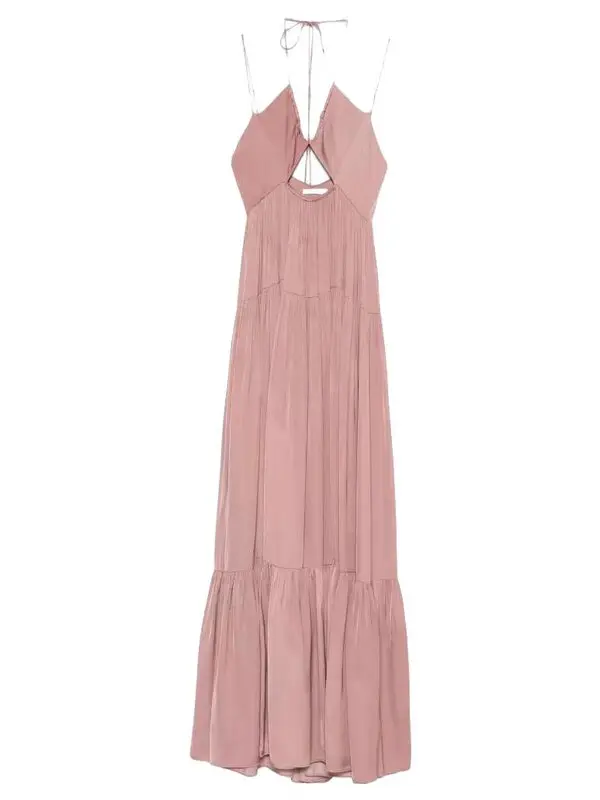 Patrizia Pepe Cut-out Detail Maxi Dress - Pink