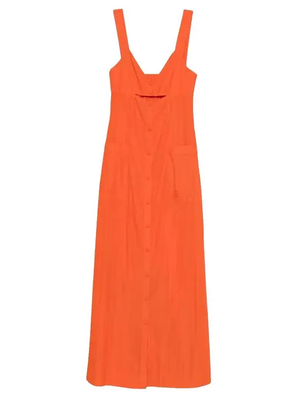 Patrizia Pepe V-neck Maxi Dress - Orange