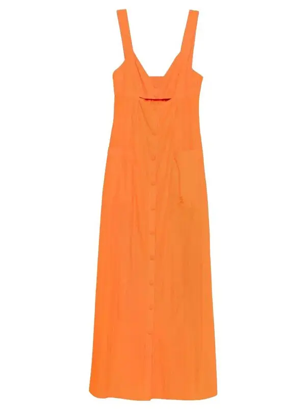 Patrizia Pepe V-neck Maxi Dress - Orange