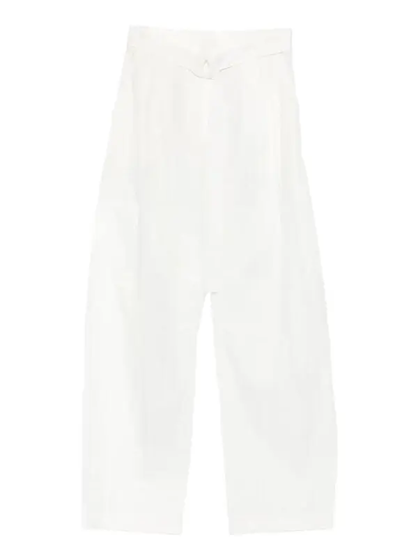 Patrizia Pepe Tapered Trousers - White
